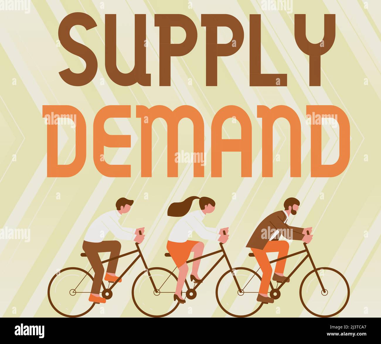 Hand writing sign Supply Demand. Conceptual photo Relationship between ...