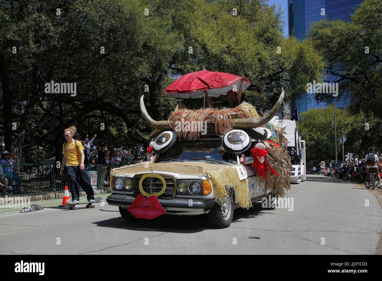 Houston, USA. 9th Apr, 2022. An art car is seen at the 35th Houston Art ...