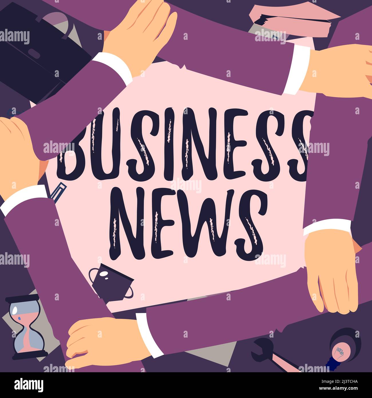 Sign displaying Business News. Business idea Commercial Notice Trade ...