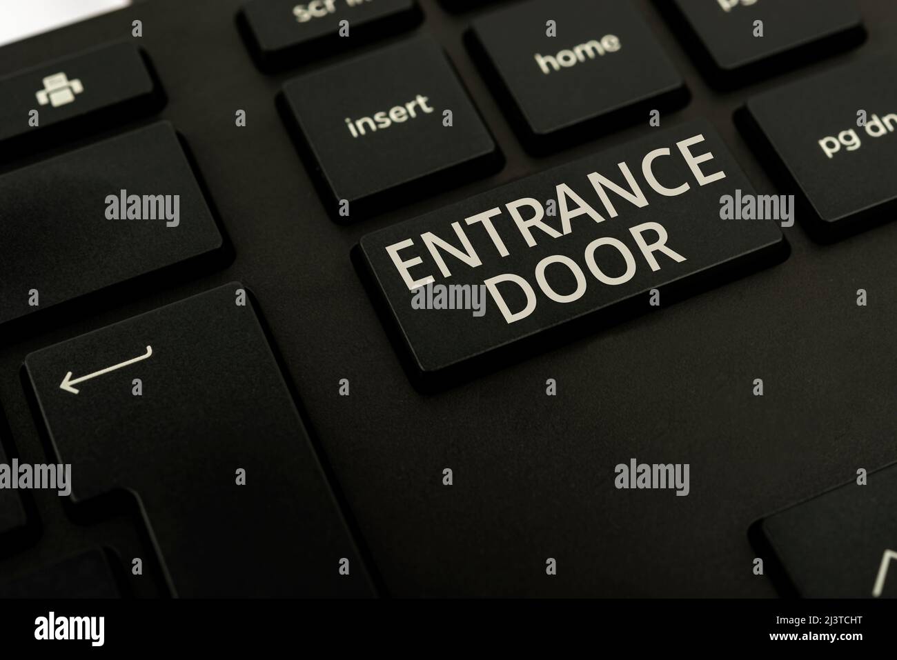Writing displaying text Entrance Door. Conceptual photo Way in Doorway ...
