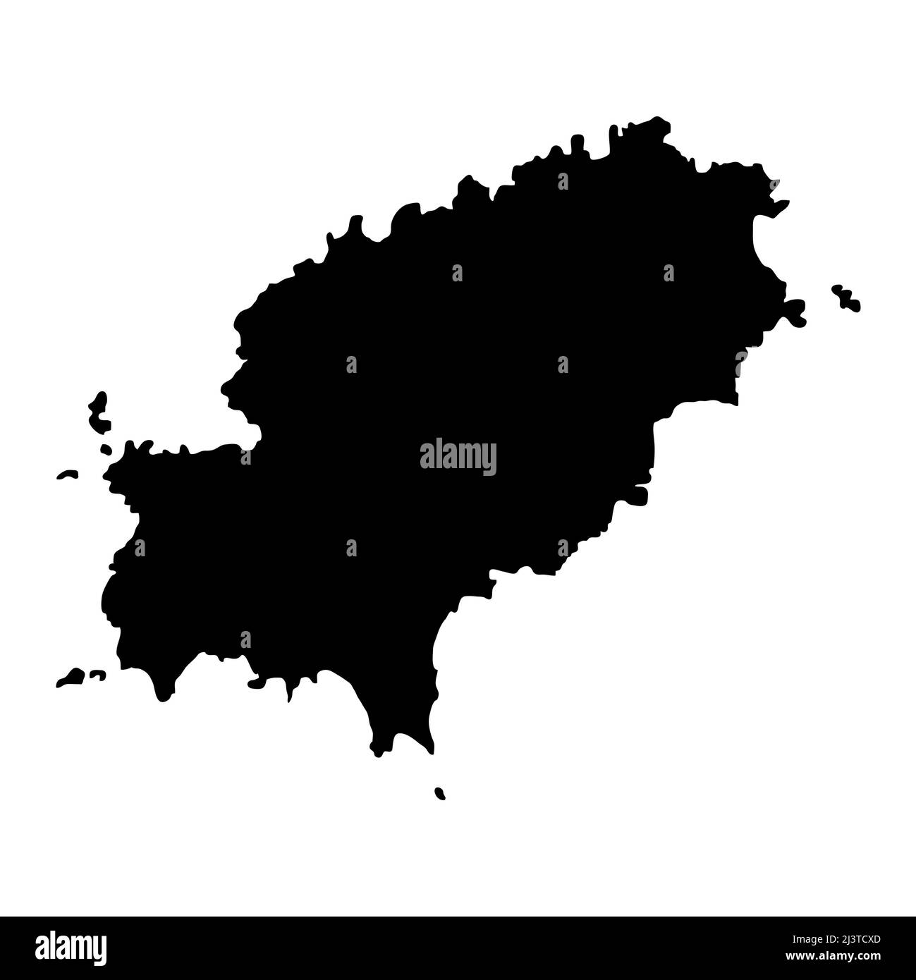 Ibiza high detail map island, spanish region flat sign, web design ...