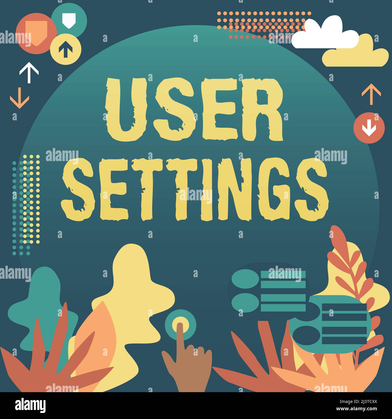 Inspiration showing sign User Settings. Business concept Configuration of appearance Operating ...
