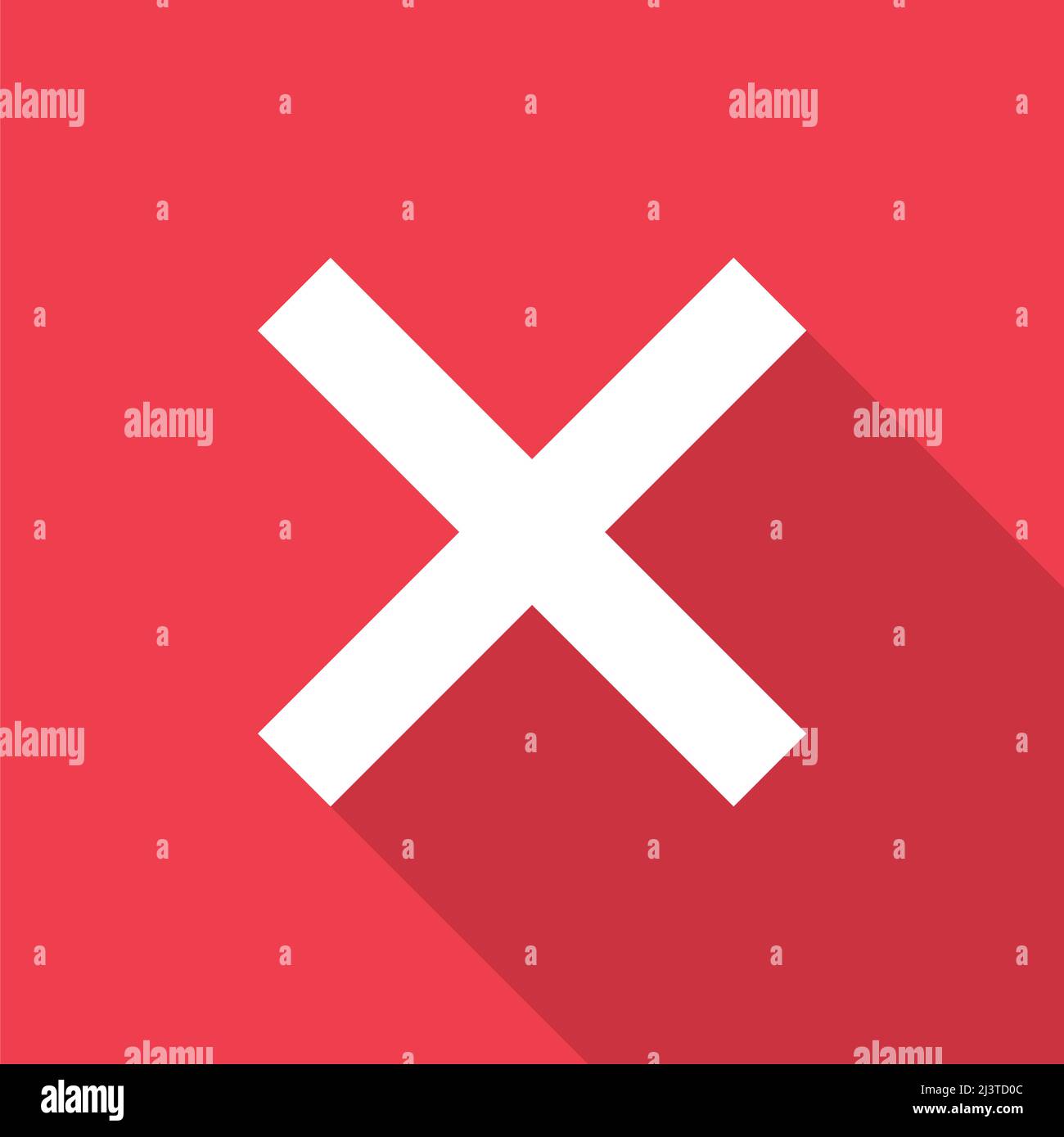 Cross mark icon, X sign, simple error design vector illustration, false ...