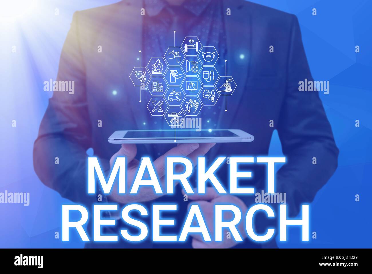 Sign displaying Market Research. Word Written on The acttion of ...
