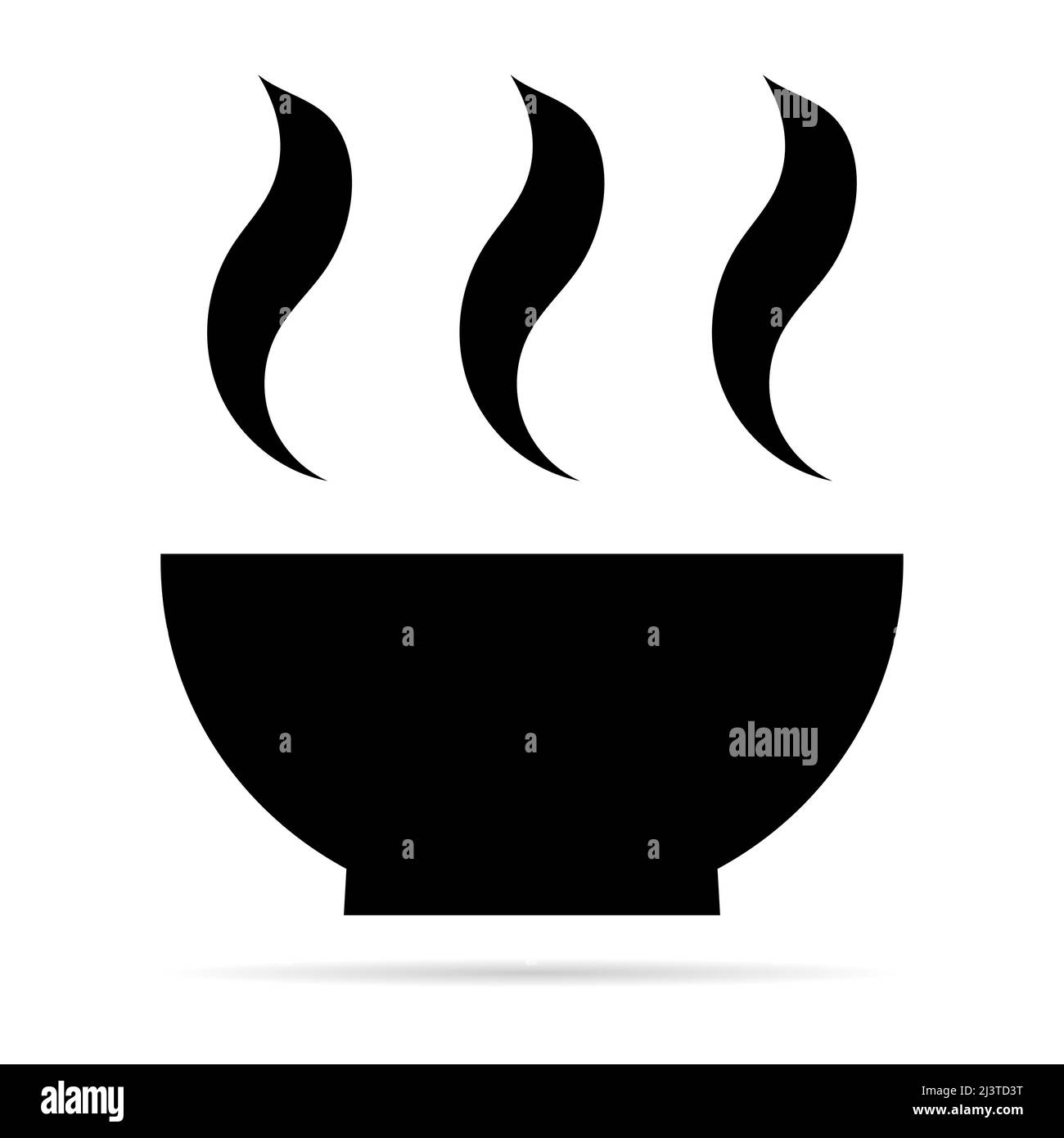 Bowl icon, food sign isolated on background, vector illustration, meal ...