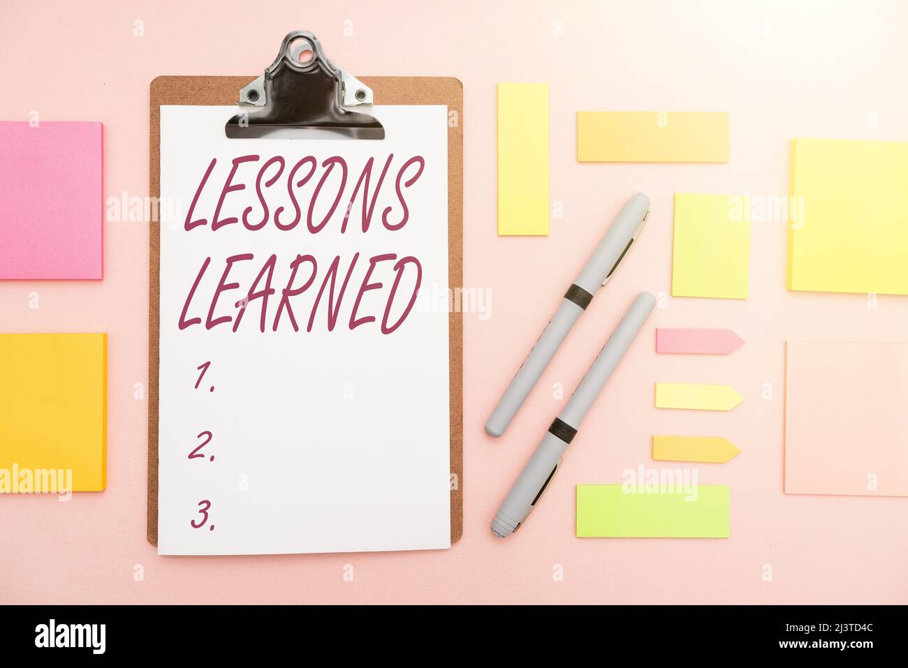 Hand writing sign Lessons Learned. Concept meaning Promote share and ...