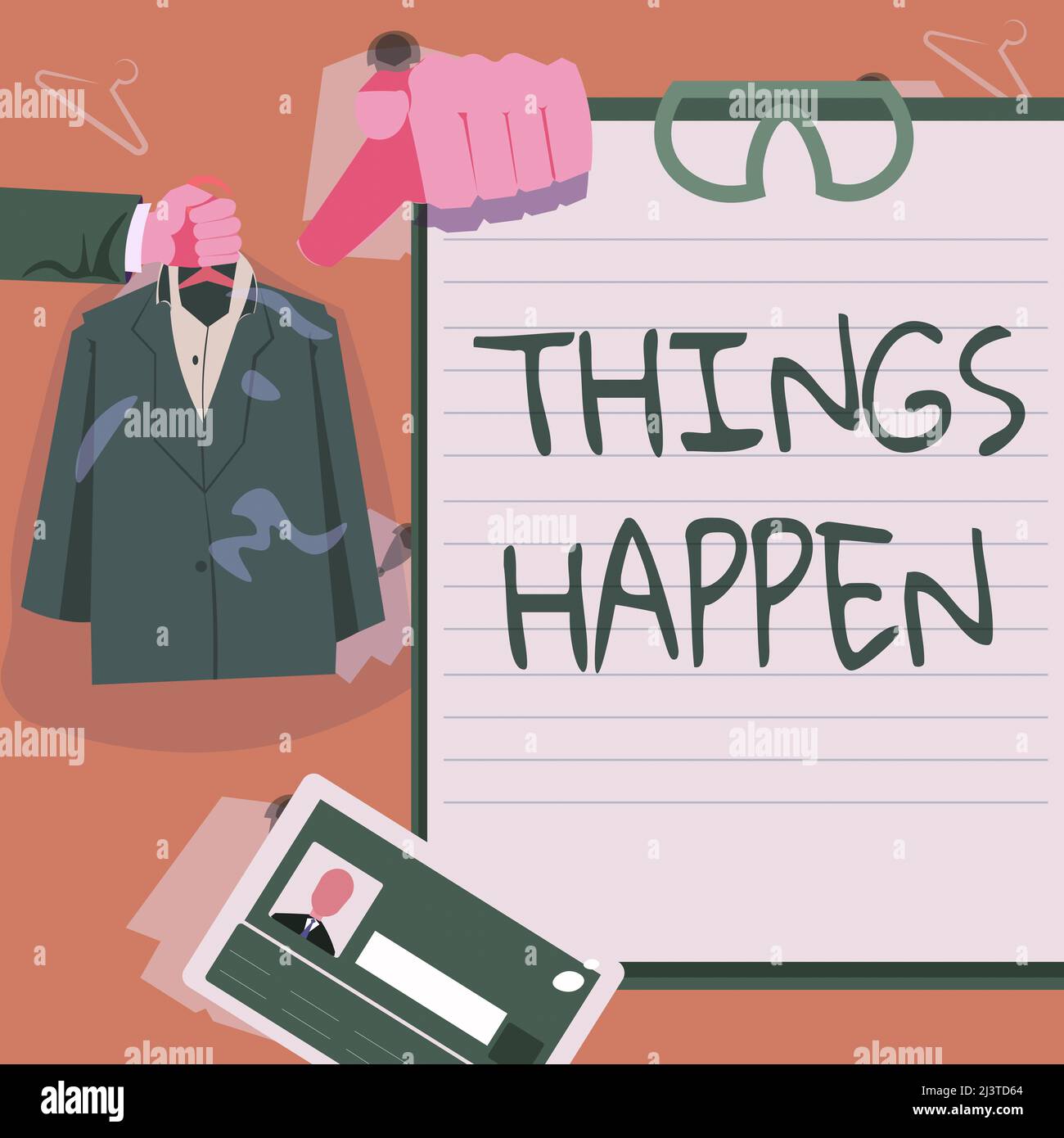 Writing displaying text Things Happen. Business approach Result of ...