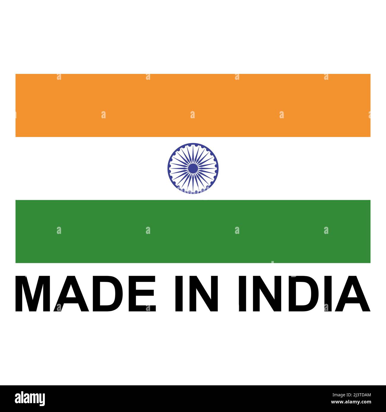 Made in India seal, product tag label sign, sticker quality stamp ...