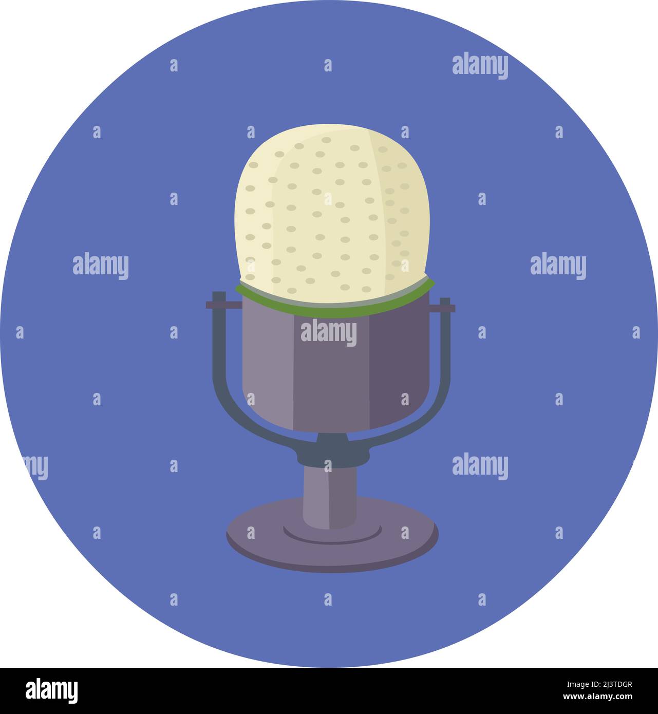 Microphone icon vector illustration with flat background Stock Vector ...
