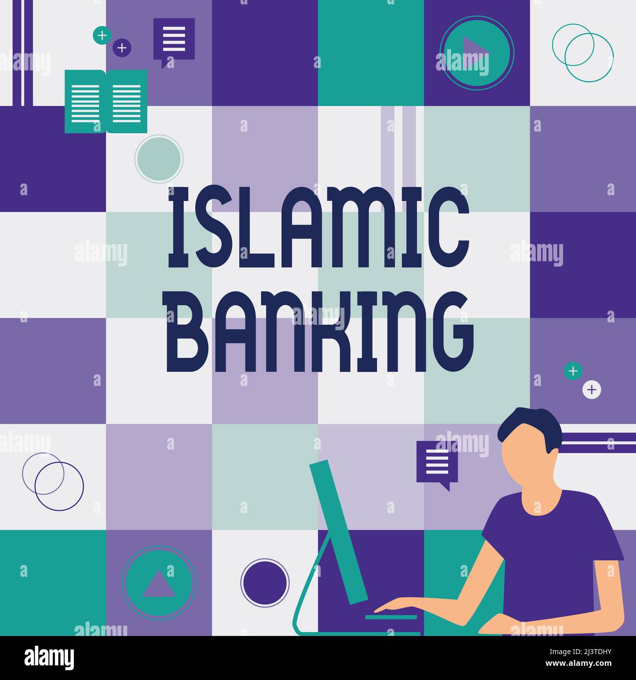 Text sign showing Islamic Banking. Word for Banking system based on the ...