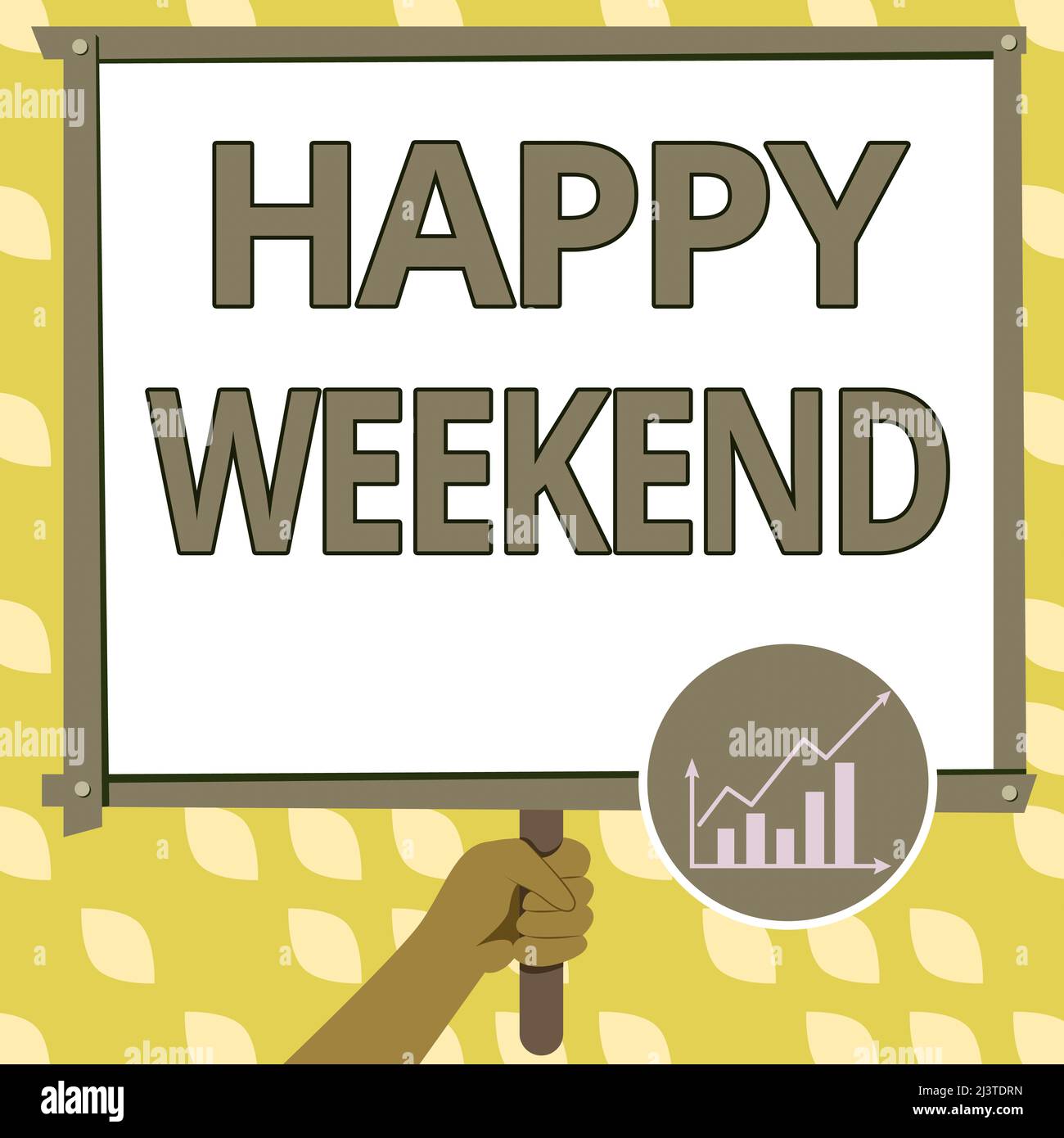Text caption presenting Happy Weekend. Business idea Cheerful rest day ...