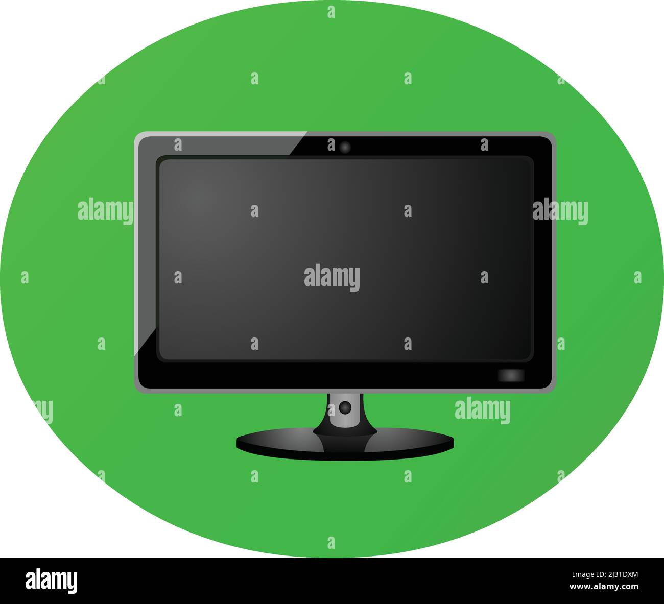 LCD icon in flat style with on Gradient background. Vector illustration ...