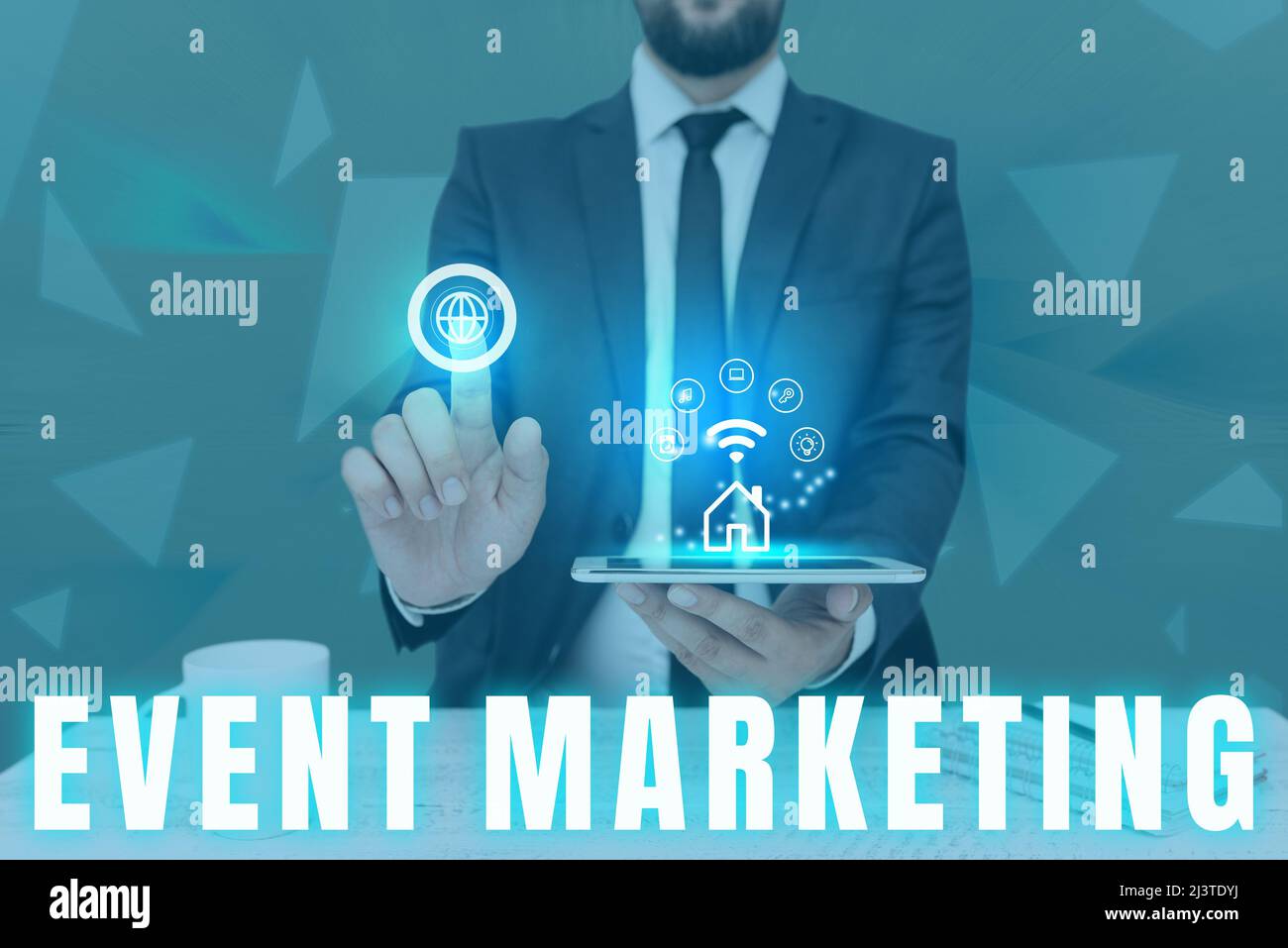 Hand writing sign Event Marketing. Business overview describes process ...