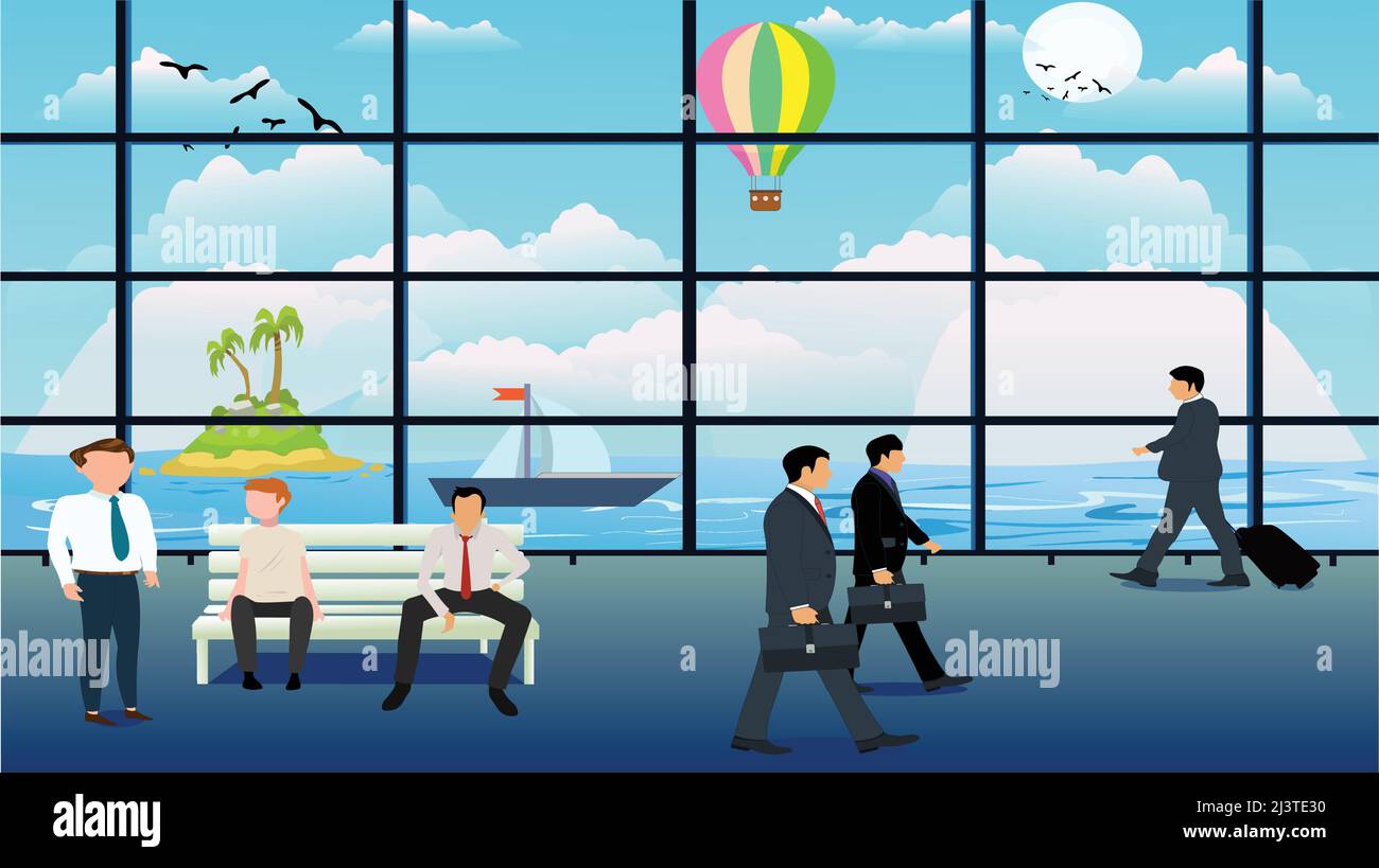 People window airport Stock Vector Images - Alamy