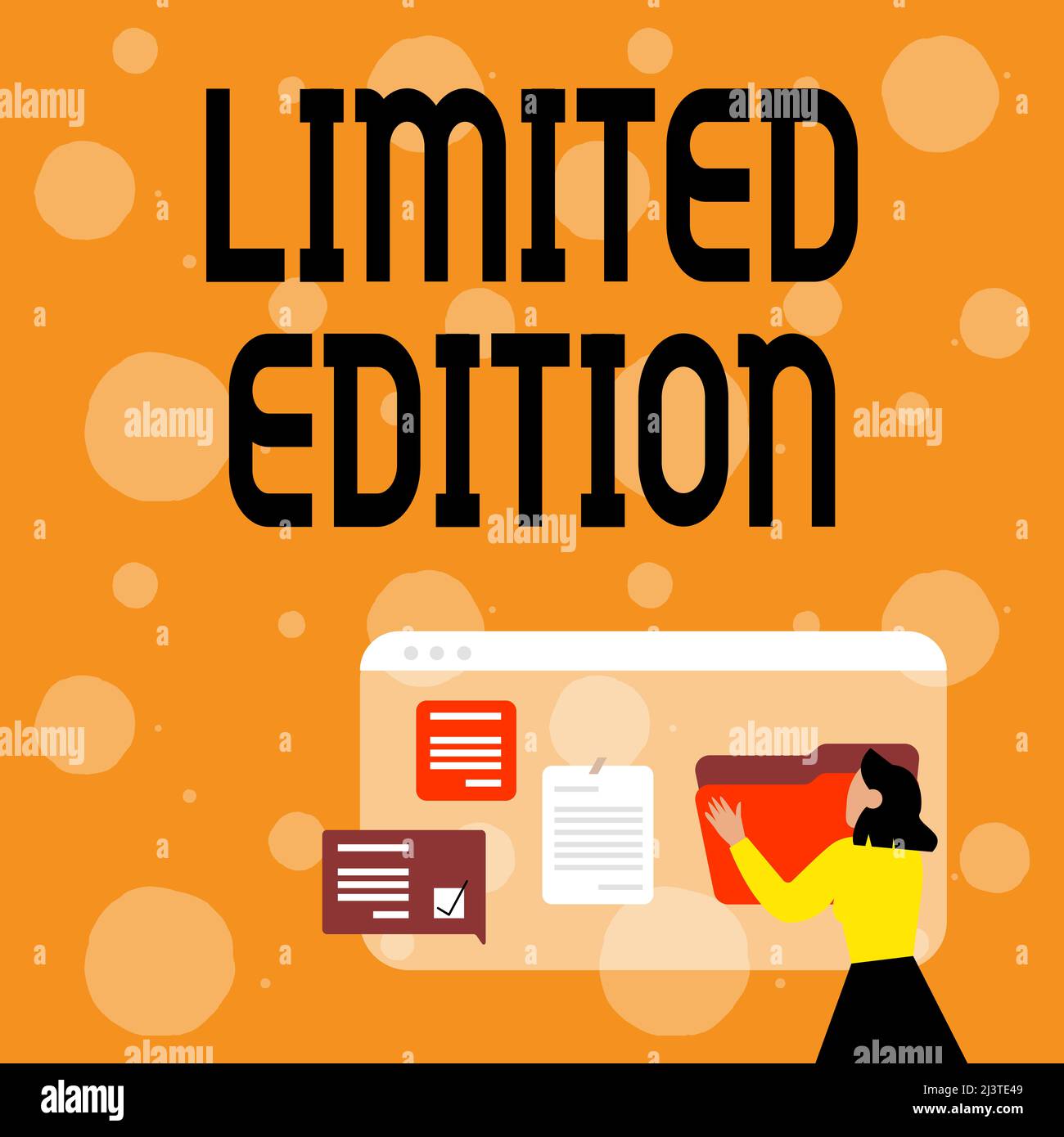 Text caption presenting Limited Edition. Business showcase Work of ...