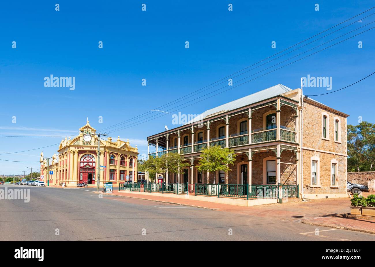 View of Heritage colonial buildings in York main street, Western ...