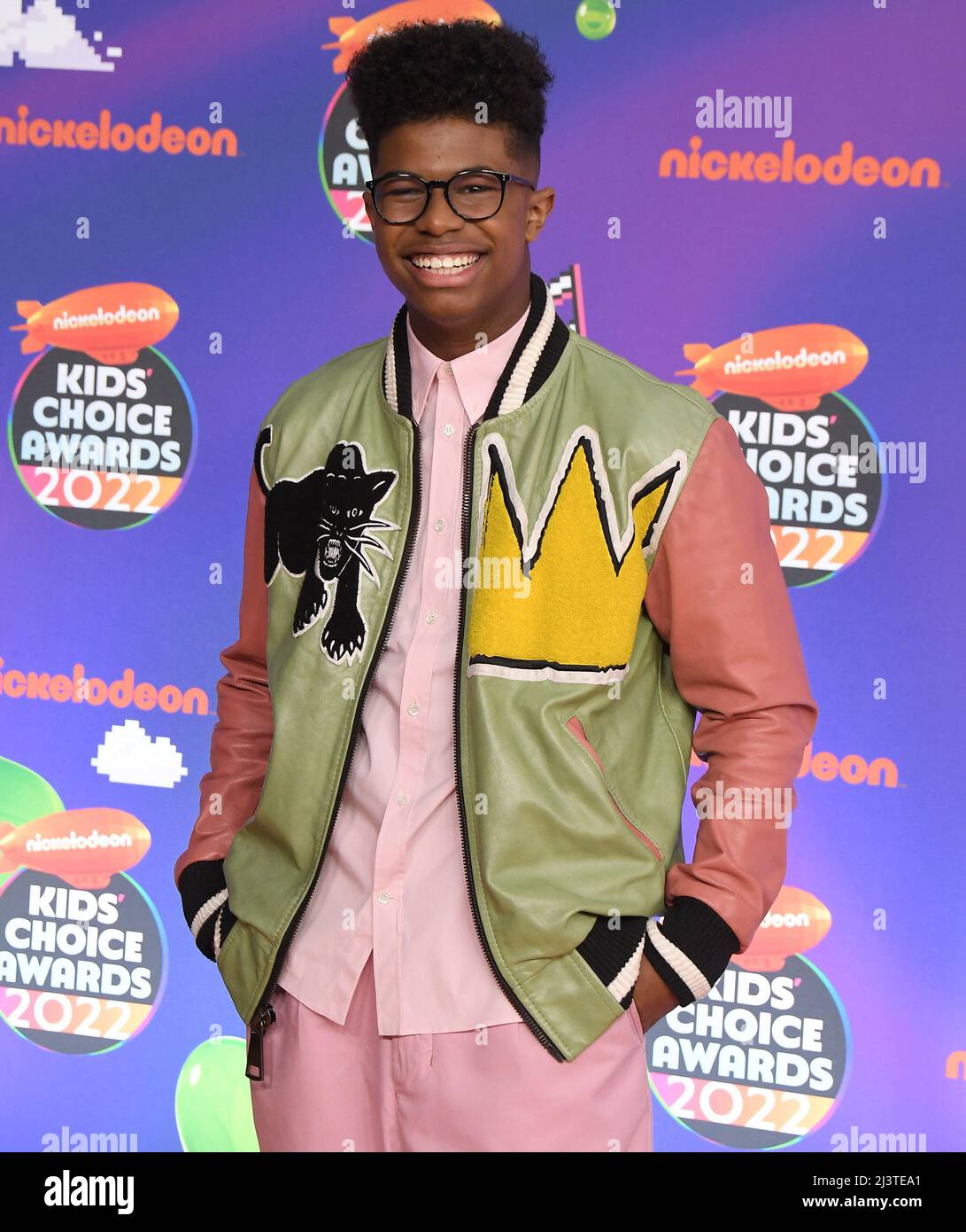 Isaiah Crews arrives at the 2022 Nickelodeon Kid's Choice Awards held ...