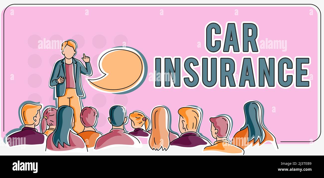 Conceptual caption Car Insurance. Business idea Accidents coverage ...