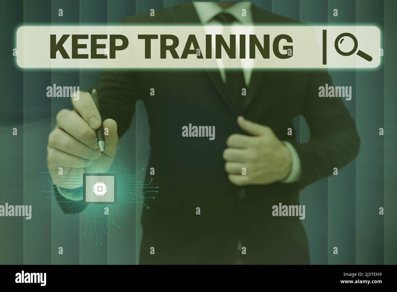 Hand writing sign Keep Training. Business overview Grounding Drilling ...