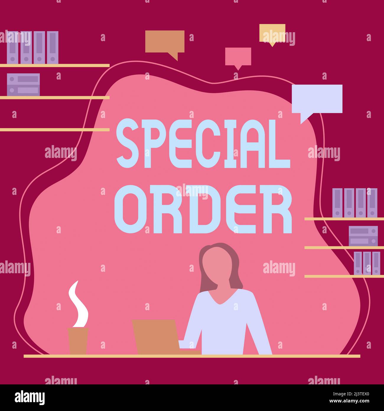 Text showing inspiration Special Order. Word Written on Specific Item ...