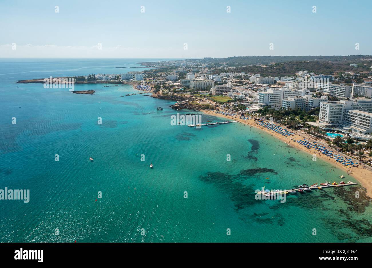 Beaches and hotels of the first line of the Mediterranean Sea in ...