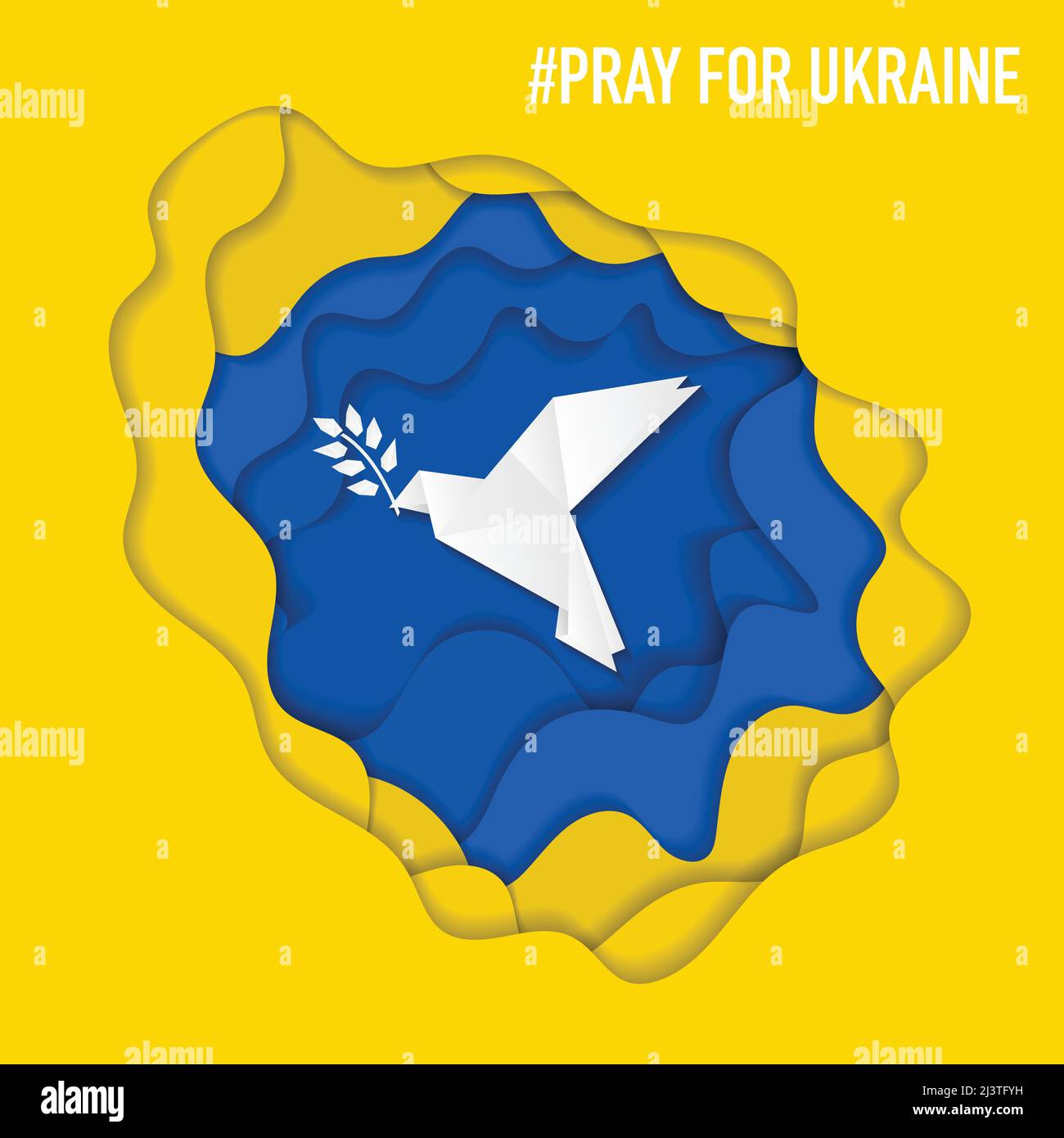 Ukraine paper cut peace dove Stock Vector Image & Art - Alamy