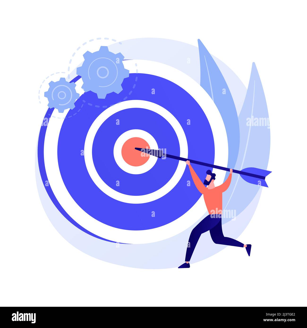 Focus abstract concept vector illustration. Training concentration ...