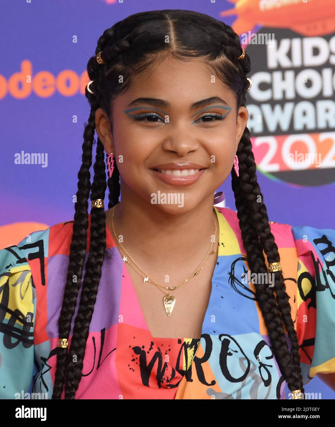 Jaidyn Triplett arrives at the 2022 Nickelodeon Kid's Choice Awards ...