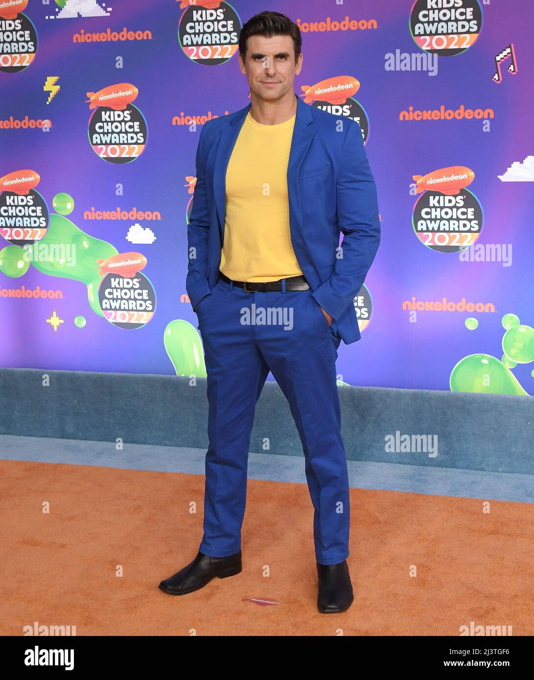 Cooper Barnes arrives at the 2022 Nickelodeon Kid's Choice Awards held ...