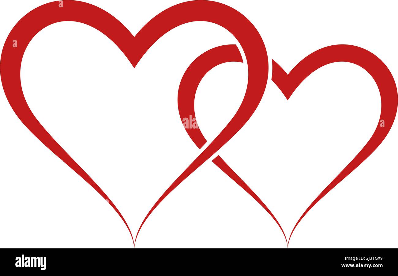 Double Red Heart Logo