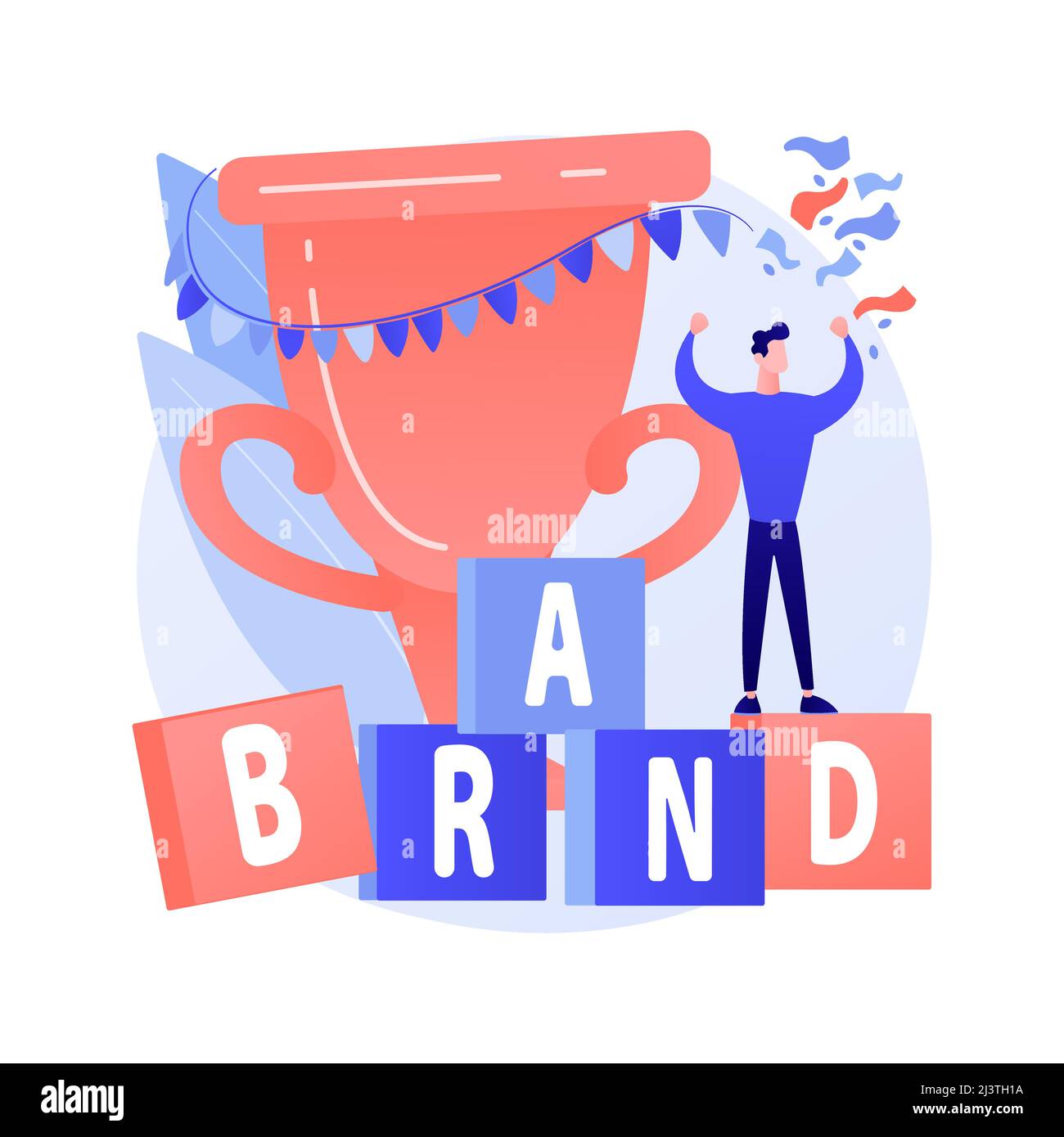 Branded competition abstract concept vector illustration. Marketing ...