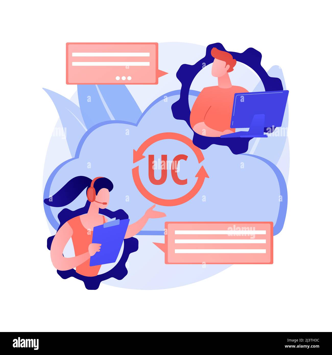 Unified communication abstract concept vector illustration. Enterprise ... Unified communication abstract concept vector illustration. Enterprise ...