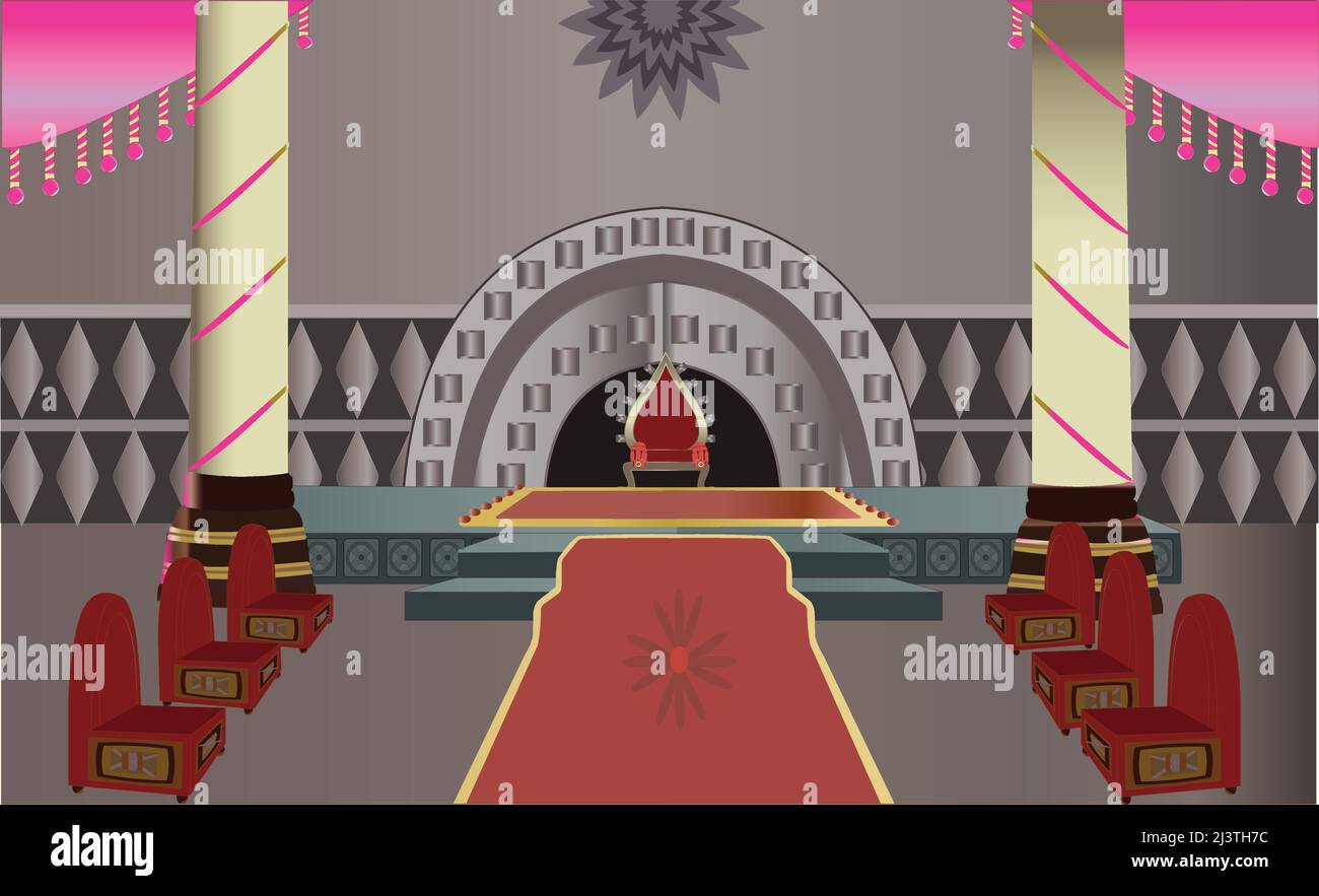 Royal court stage background illustration Part 1 Stock Vector Image ...