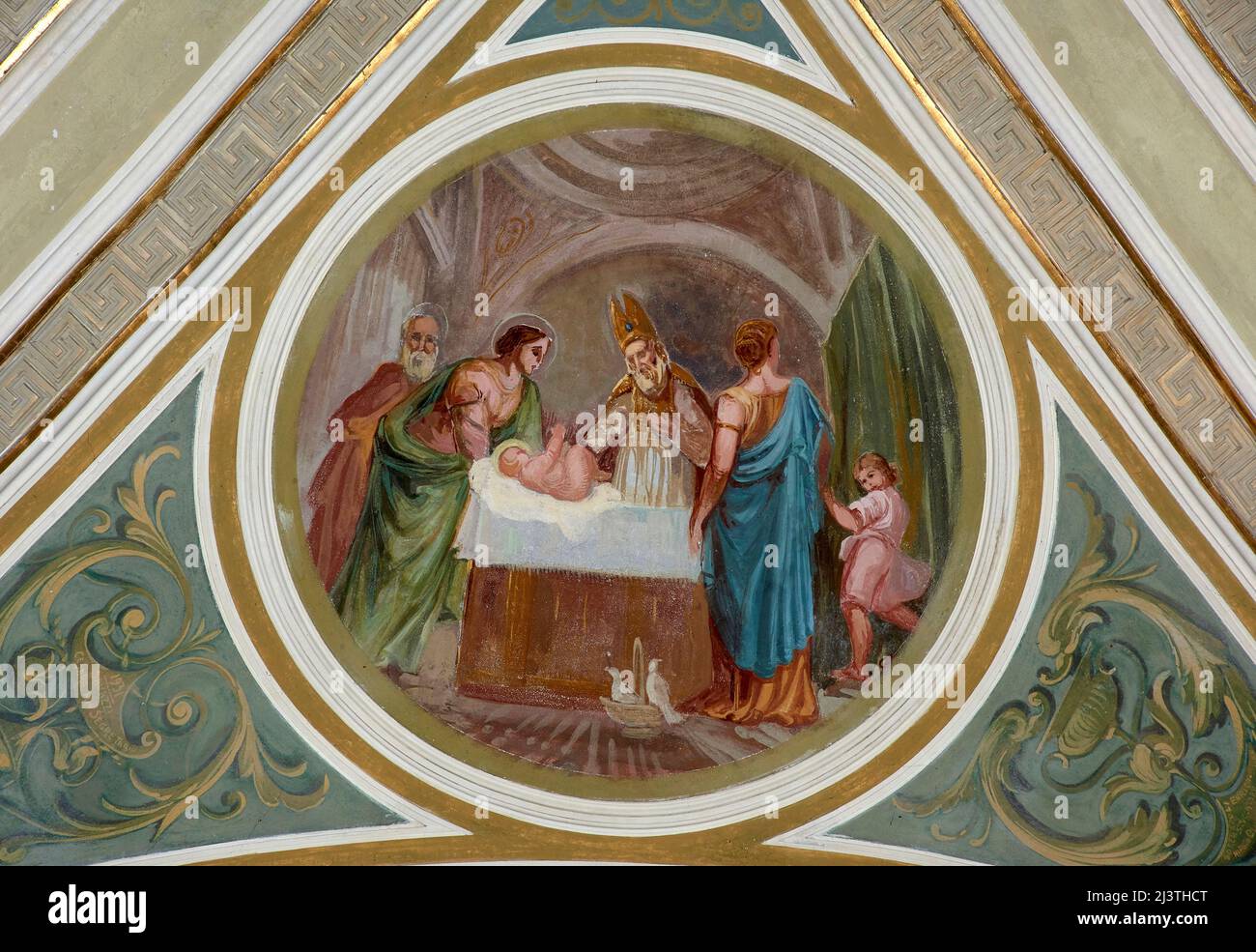 Presentation of Jesus in the temple - fresco - Giuseppe Tomè - 1932 ...