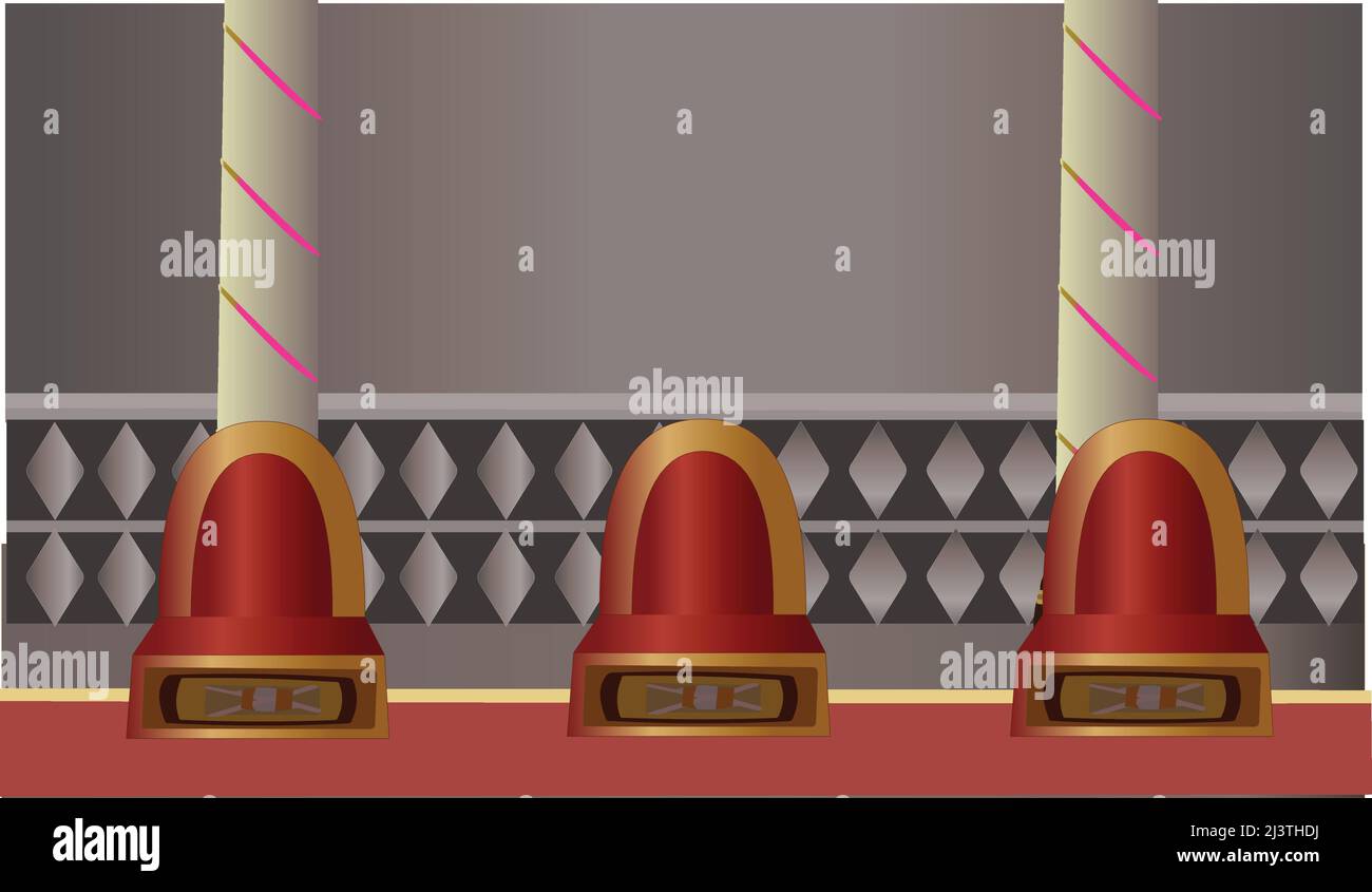 Royal court stage palace inside vector cartoon background illustration ...