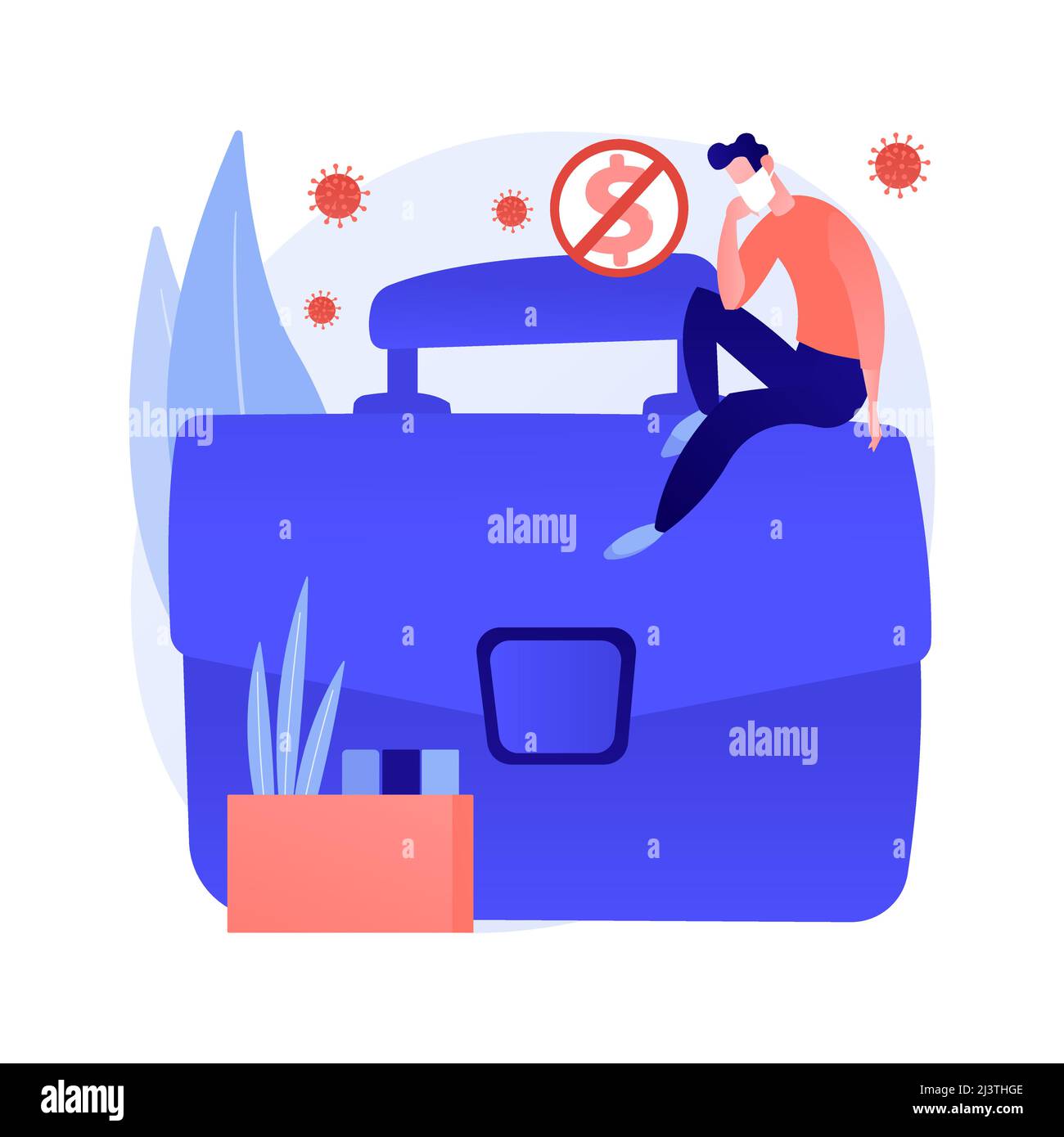 Unemployment abstract concept vector illustration. Temporary ...