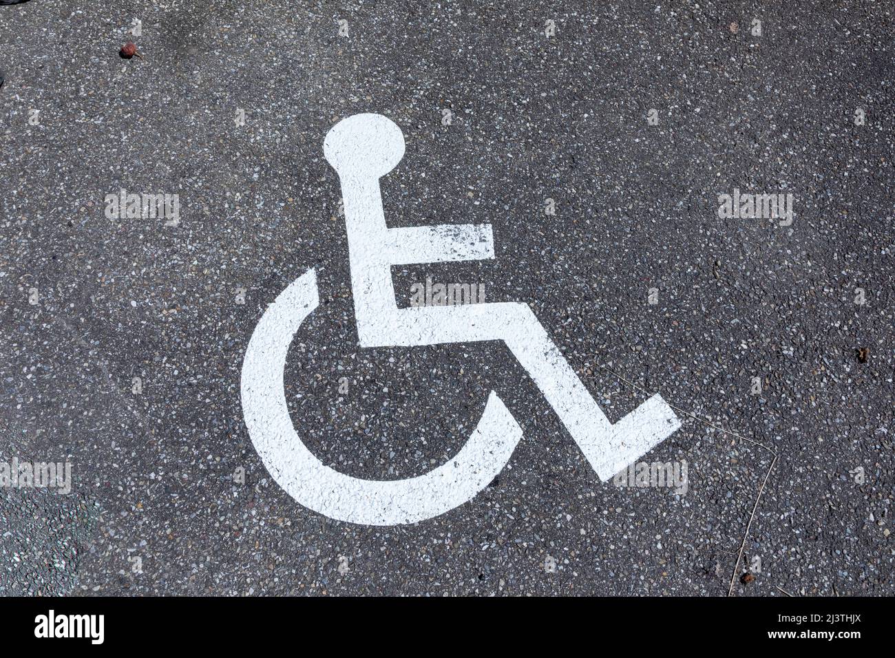 handycapped sign at a parking lot in France Stock Photo - Alamy