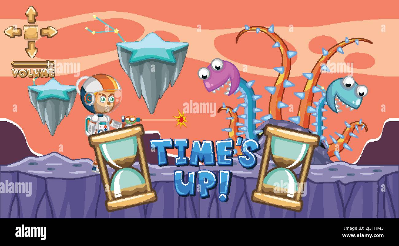 Game template with space theme illustration Stock Vector Image & Art ...