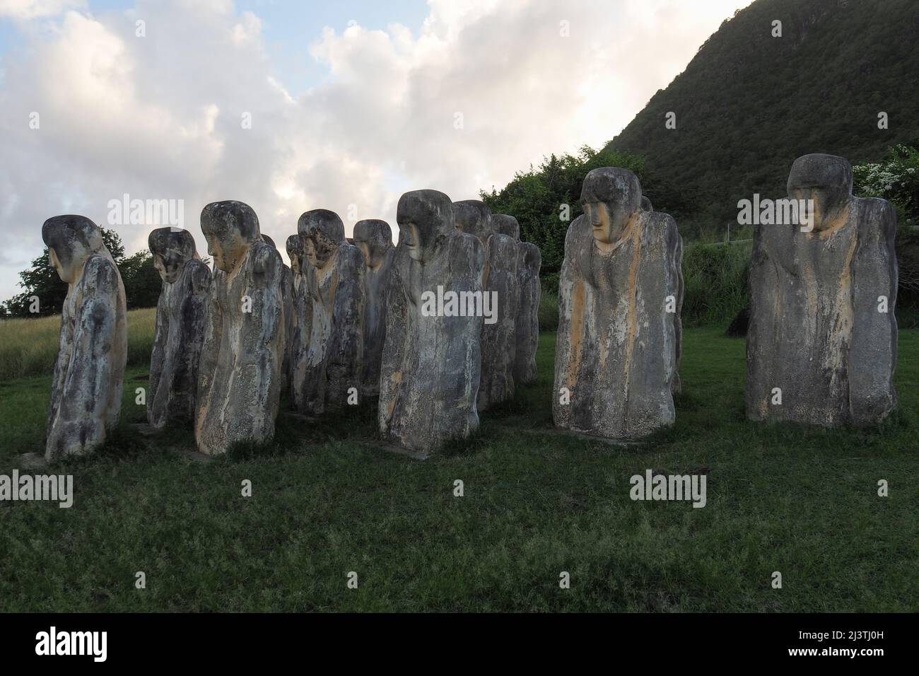 Martinique, Antilles, Outre-mer, Caraïbes, Mémorial du Cap 110, statue ...