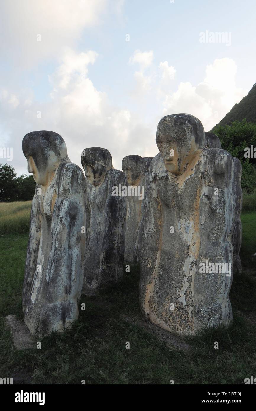 Martinique, Antilles, Outre-mer, Caraïbes, Mémorial du Cap 110, statue ...
