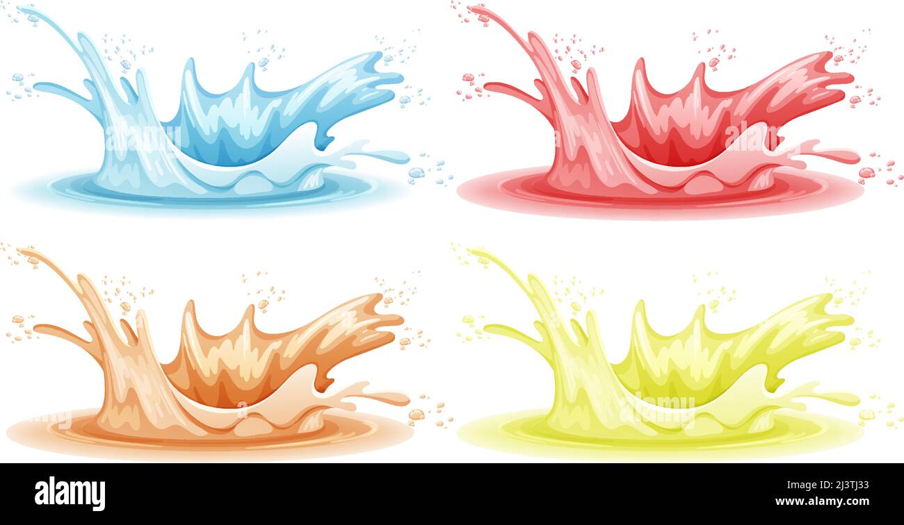 A water splash on white background illustration Stock Vector Image ...