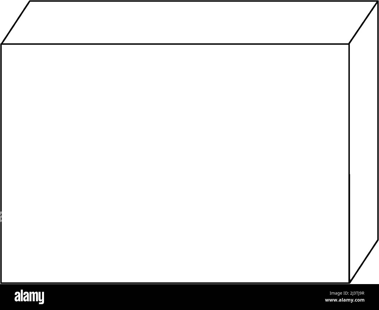 Rectangle shape black and white doodle character illustration Stock ...