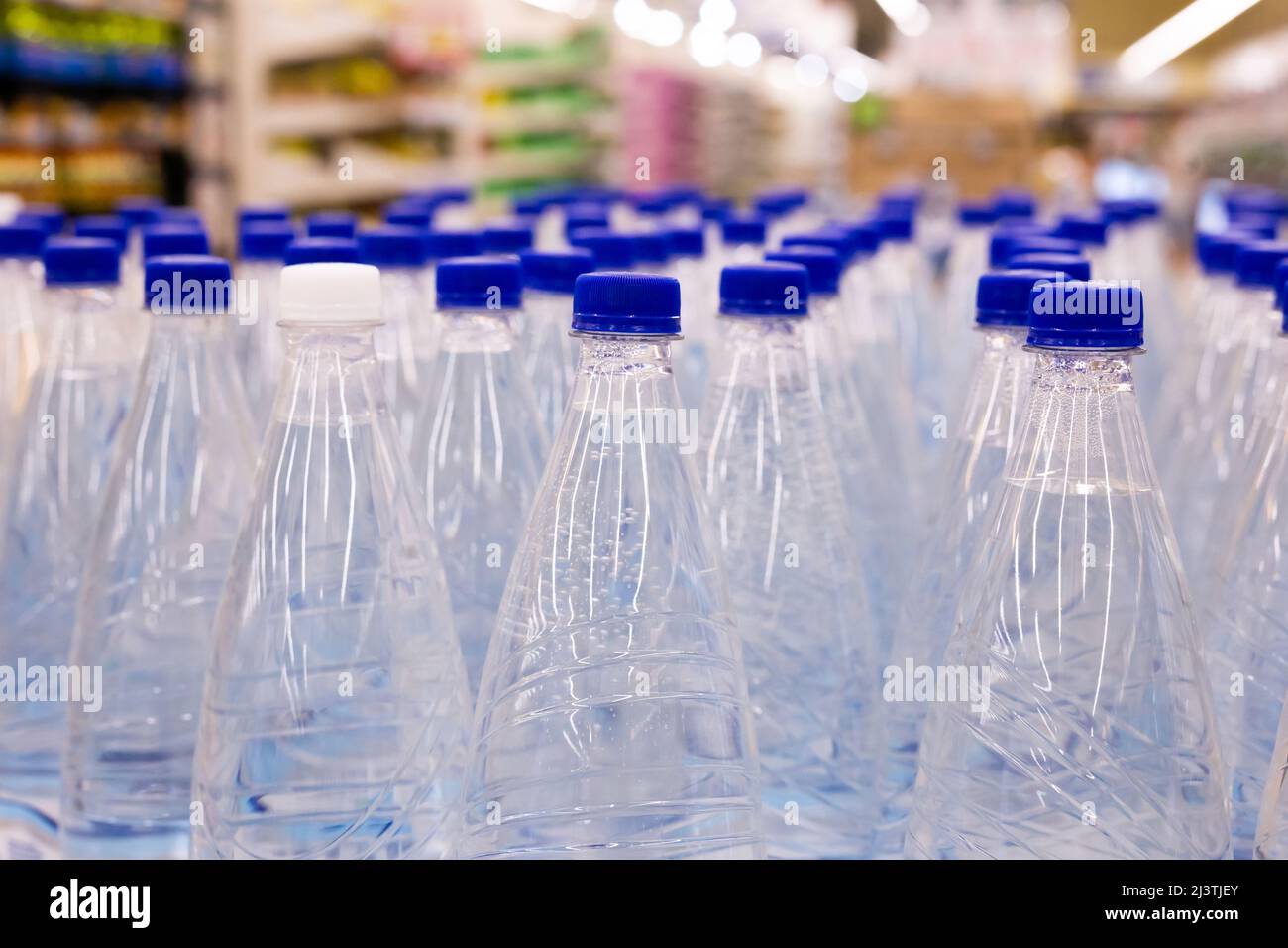 water bottles in a row for sale Stock Photo - Alamy