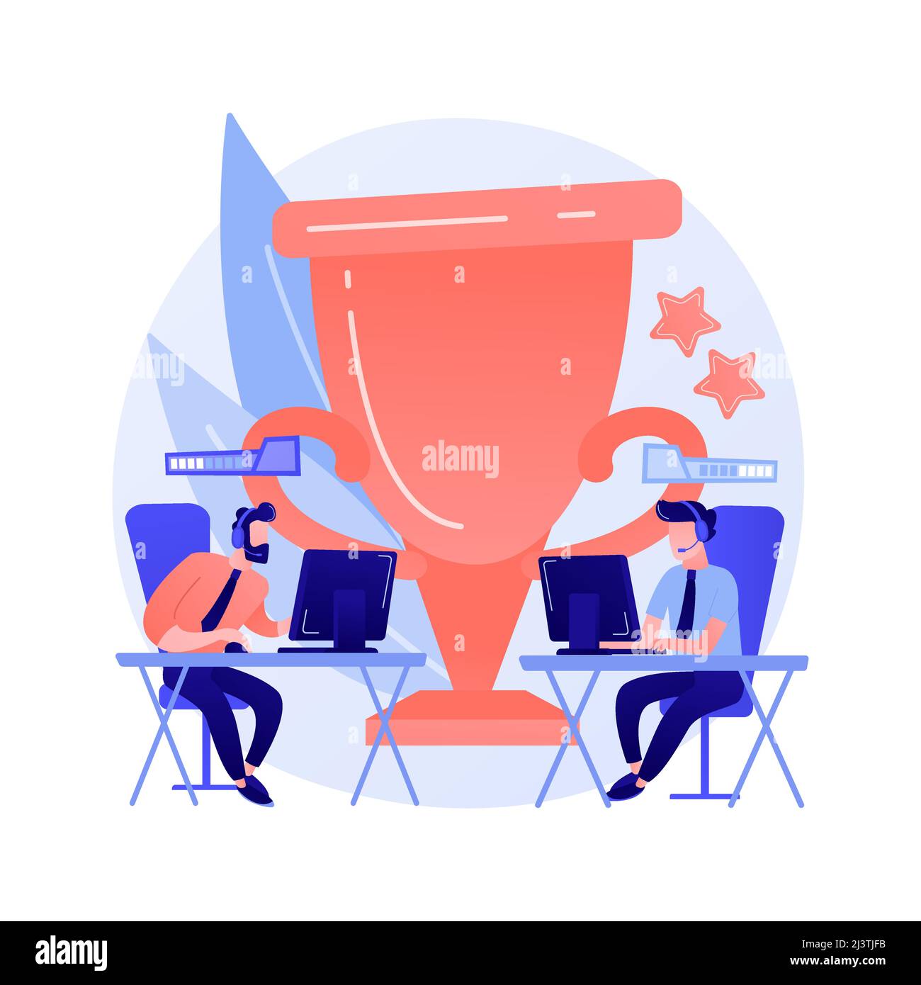 Office esport competition abstract concept vector illustration. Video ...