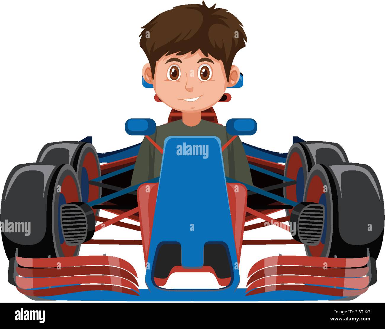 A man driving formula one racing car illustration Stock Vector Image ...
