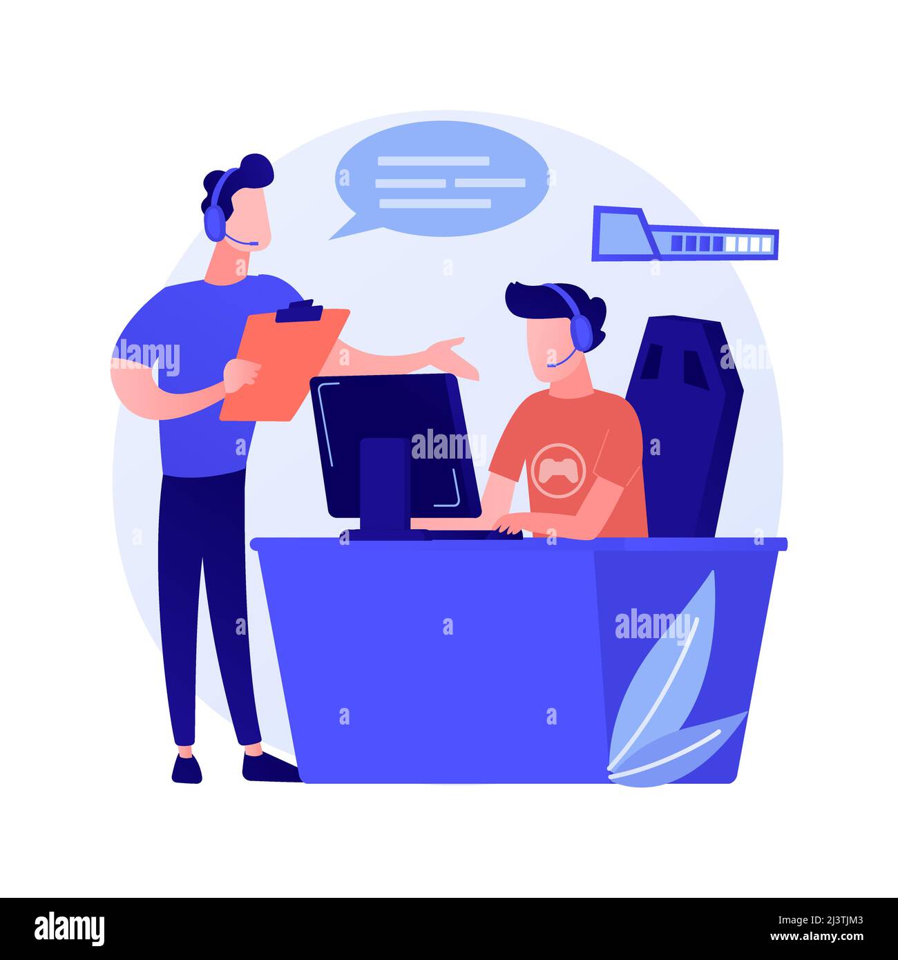 Esports coaching abstract concept vector illustration. Lessons with pro ...