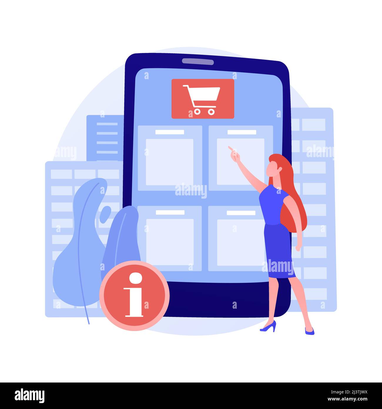 Digital guide abstract concept vector illustration. Mobile guide app ...