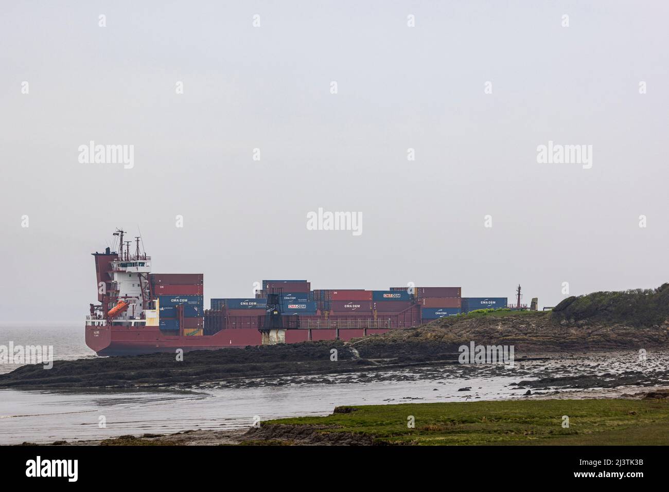 Vessel Allegro heading into port Stock Photo - Alamy