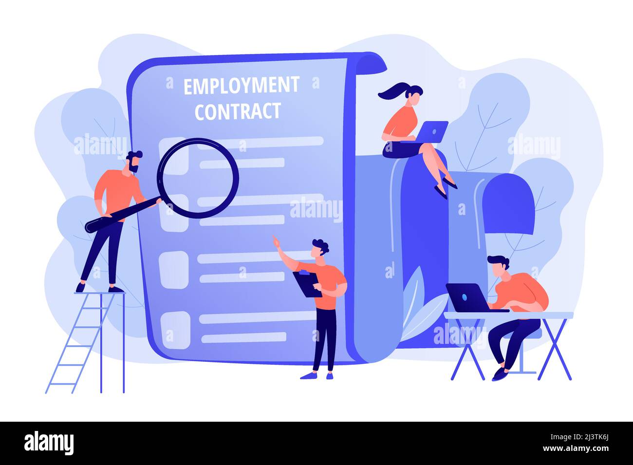 Employee hiring. Business document. HR management. Employment agreement ...