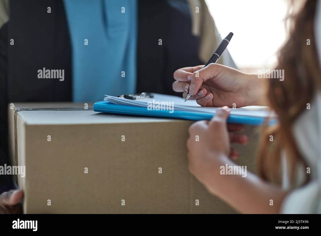 Accept female package hi-res stock photography and images - Alamy